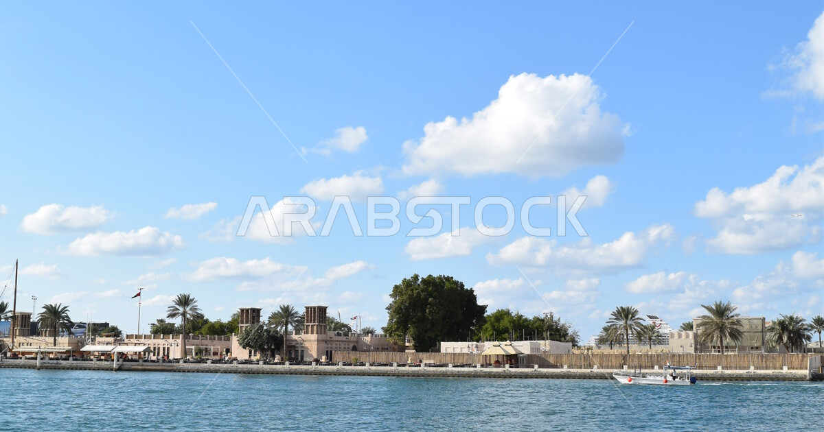 منطقة خور دبي في الإمارات العربية المتحدة، ميناء منطقة خور دبي، مناظر ...