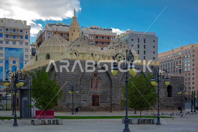Close-up of Al-Ghamama Mosque (Al-Musalla Mosque) in Medina, Saudi ...