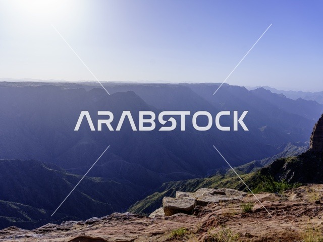 Mountain Canyon Landscape in Saudi Arabia - Photo