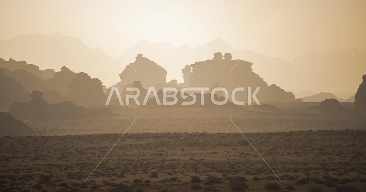 Creative image of the terrain of the city of Tabuk in Saudi Arabia ...
