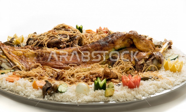 Muftah rice and meat tray, sacrifice for occasions, stuffed lamb with ...