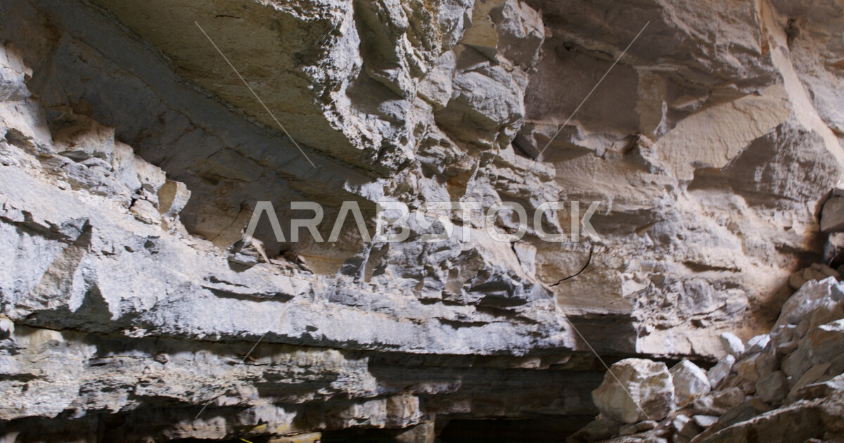 Creative image of Ain Heet Cave in Riyadh, Saudi Arabia, Heet Cave in ...
