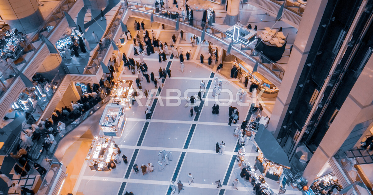 Aesthetic image from above of Al-Rashid Mall in Abha, tourist ...
