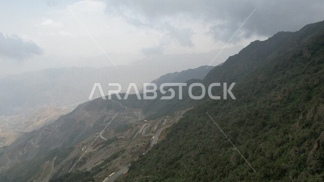 Al-Soudah Mountains in the city of Abha in the Asir region in the south ...