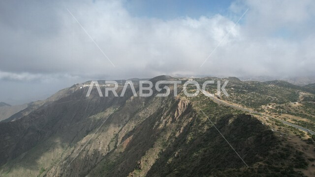 Al-Soudah Mountains in the city of Abha in the Asir region in the south ...