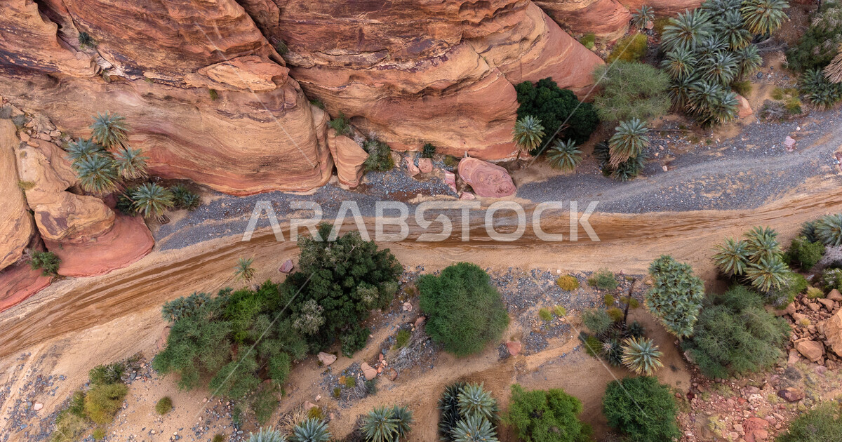 A picture from the top of the charming mountains canyons in Wadi Al ...