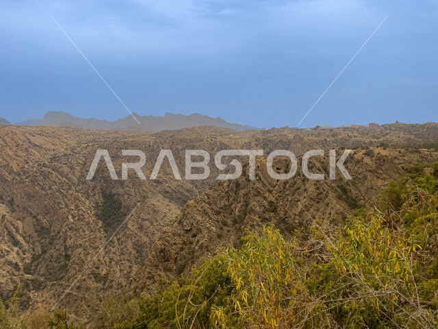 The Tanomah Mountains in the Asir region in the southwest of the ...