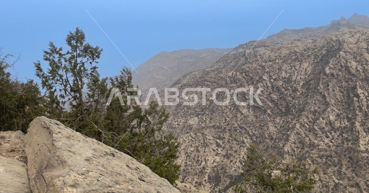 The Tanomah Mountains in the Asir region in the southwest of the ...