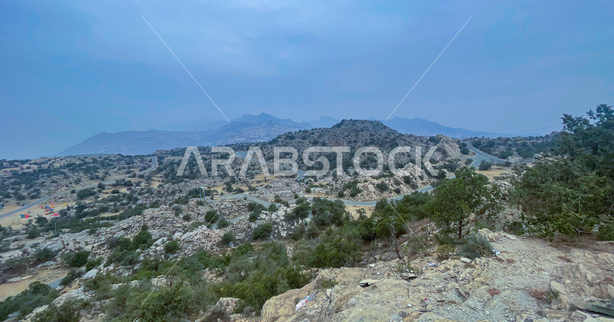 The Tanomah Mountains in the Asir region in the southwest of the ...
