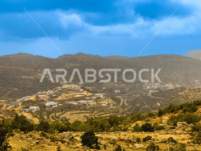 The Tanomah Mountains in the Asir region in the southwest of the ...