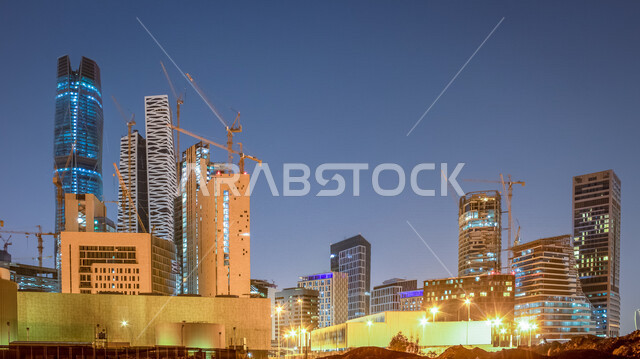 Creative image of King Abdullah Financial Center (KAFD) in Riyadh ...