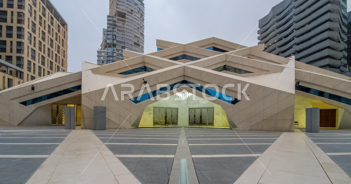Creative image of the mosque of King Abdullah Financial District (KAFD ...