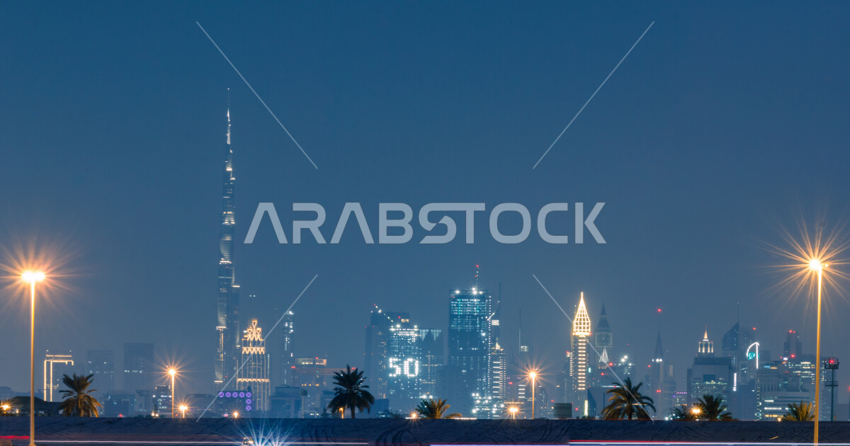 Aesthetic image of the towers of the Emirate of Dubai in the United ...