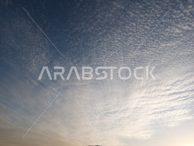 A creative picture of the sky of Saudi Arabia, the splendor and beauty ...
