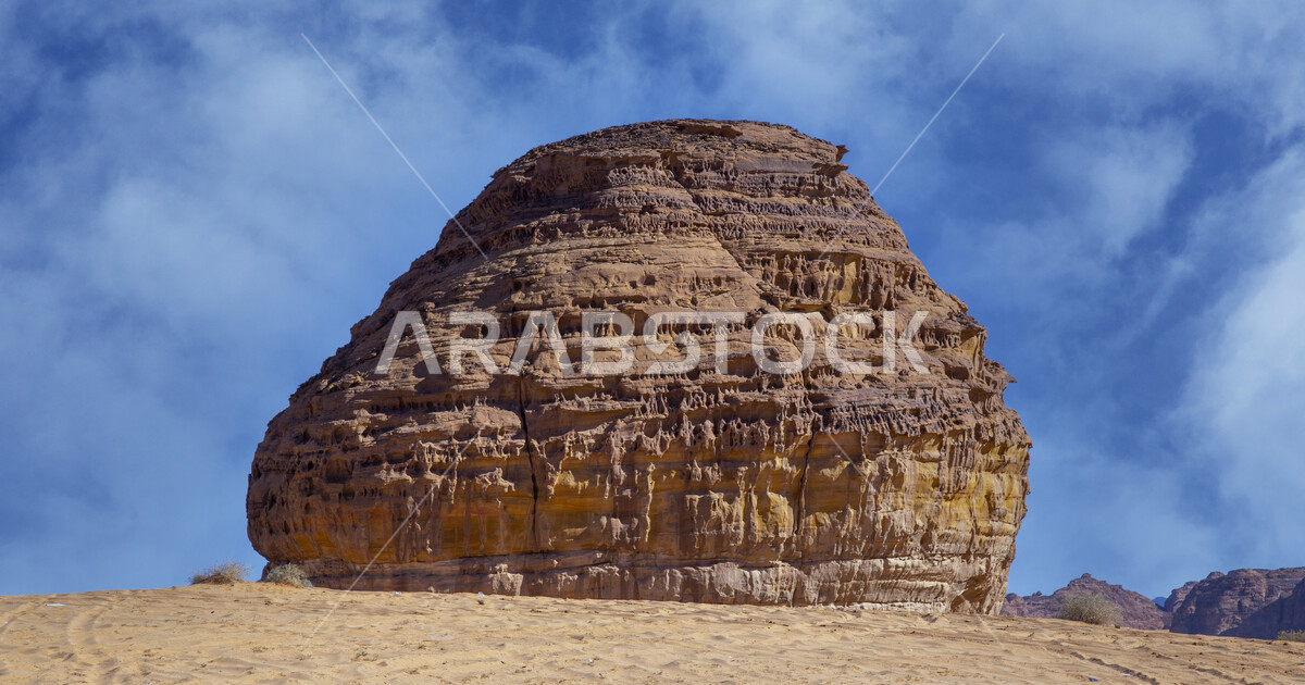Natural rock formations and formations in the city of Al-Ula in the ...