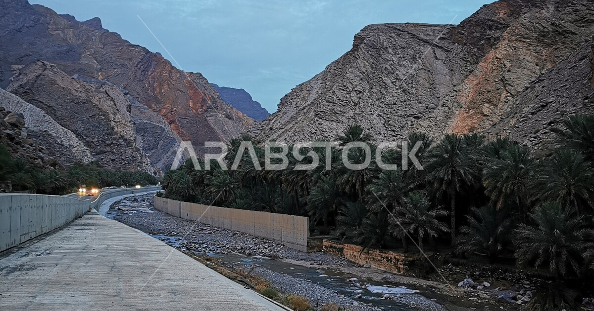 A picture of Wadi al-Sahtan in the Wilayat of Rustaq in the Sultanate ...