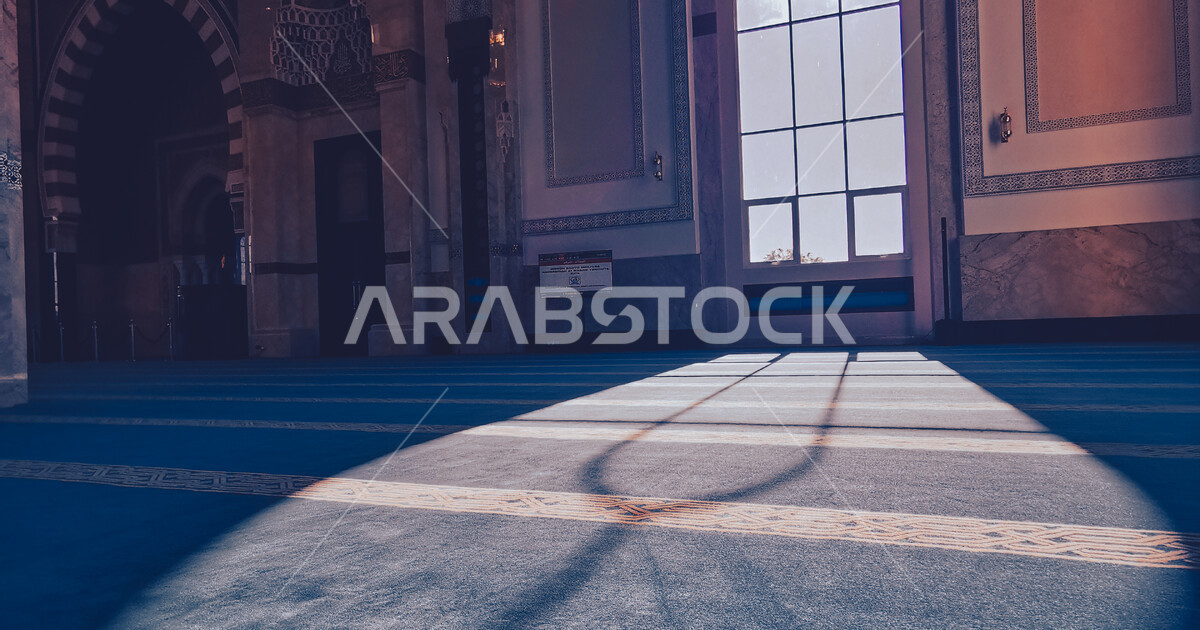 A picture from the inside of a mosque with wonderful decorations and ...