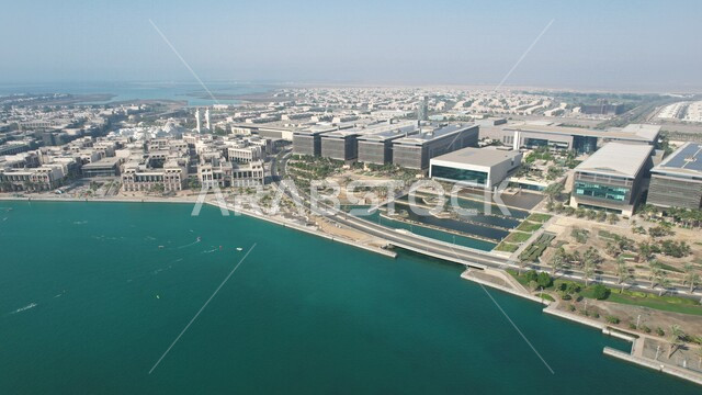 Aerial view of KAUST University in Thuwal, Jeddah, Saudi Arabia ...
