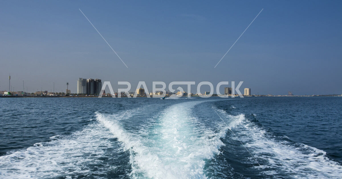 Sea waves in Jeddah, Saudi Arabia, landscapes, the beauty of the Jeddah ...