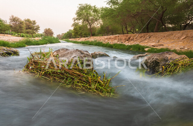 Wadi Hanifa in the city of Riyadh in the Kingdom of Saudi Arabia, the ...