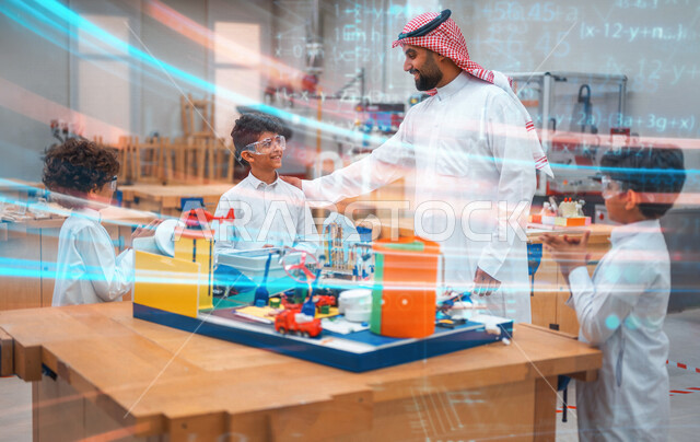 A Saudi Arabian Gulf teacher who teaches students through various games ...