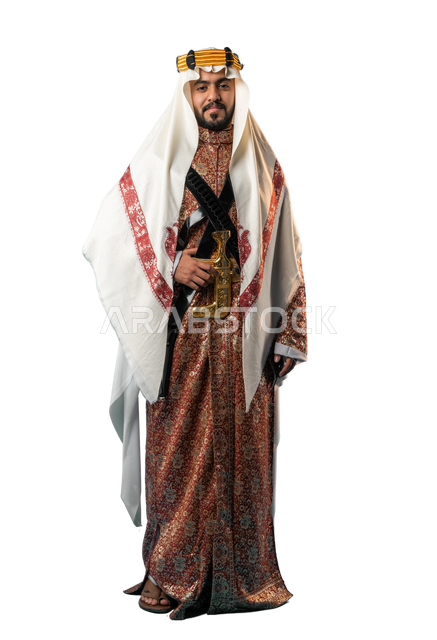 Croma, smiling Saudi Arabian Gulf Arab man, looking at the camera ...