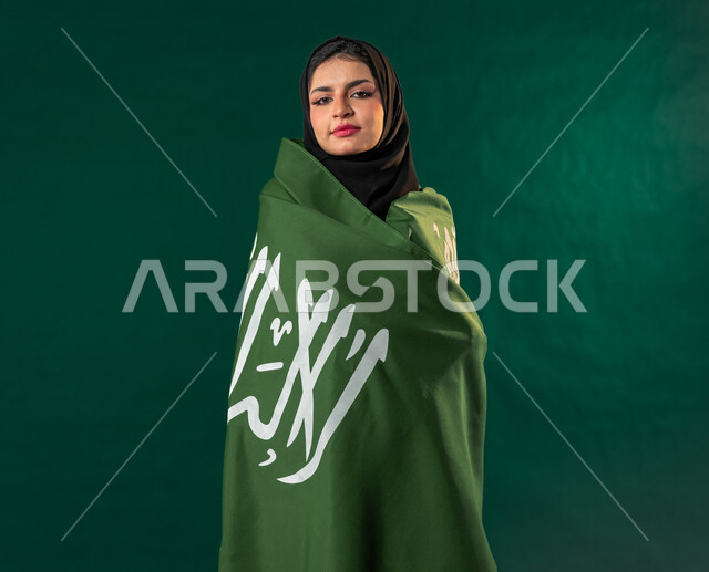 Croma for an elegant and radiant veiled Saudi Arab woman, embracing the ...