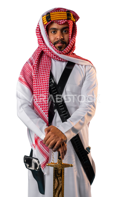 Chroma of a Saudi Arabian Gulf man wearing a Saudi heritage dress for ...