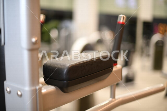 Close-up of a fitness equipment, body building tools, weight lifting ...