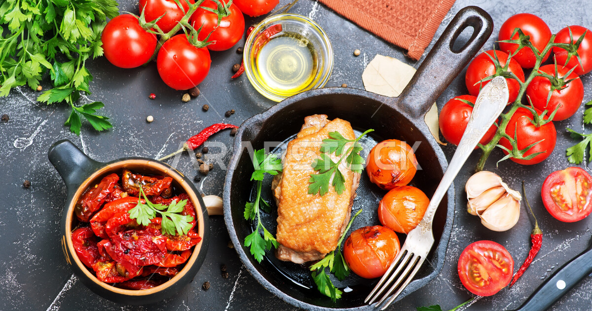 صورة مقربة لفيليه سمك السلمون، الخضروات، سلمون مدخن، وجبات الطعام ...