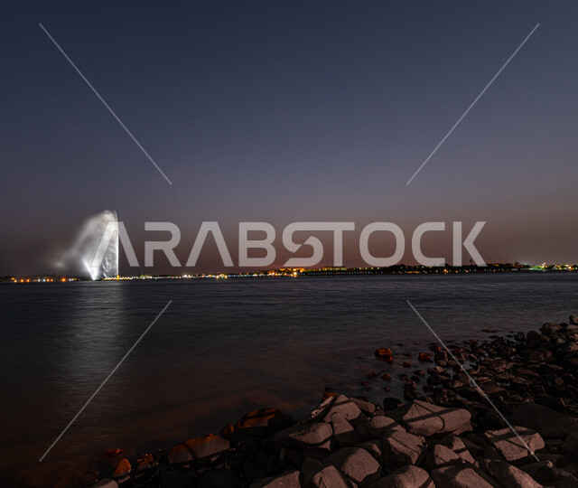 King Fahd's Fountain in Jeddah, Saudi Arabia, Jeddah Fountain, stunning ...