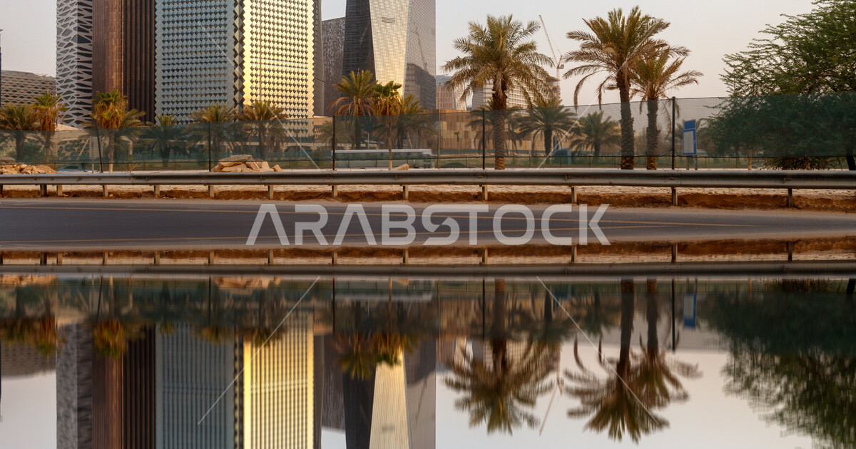 The towers of the King Abdullah Financial District (KAFD) in Riyadh ...