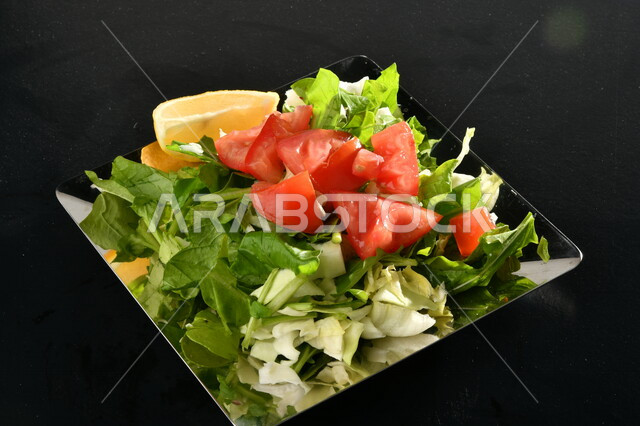Delicious vegetable salad platter, appetizer platter, Arabic dishes ...