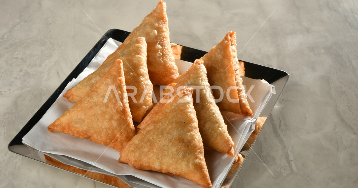 Portrait of the famous Ramadan samosa, popular dishes, appetizers ...