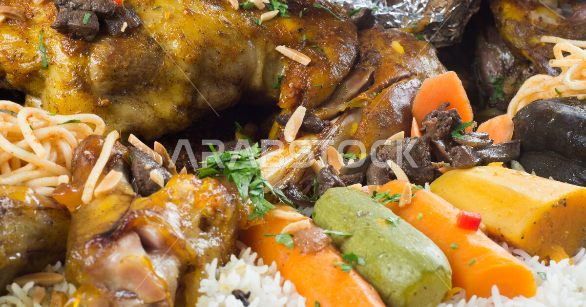 Saudi Muftah veal with white rice, stuffed lamb with peshawari rice ...