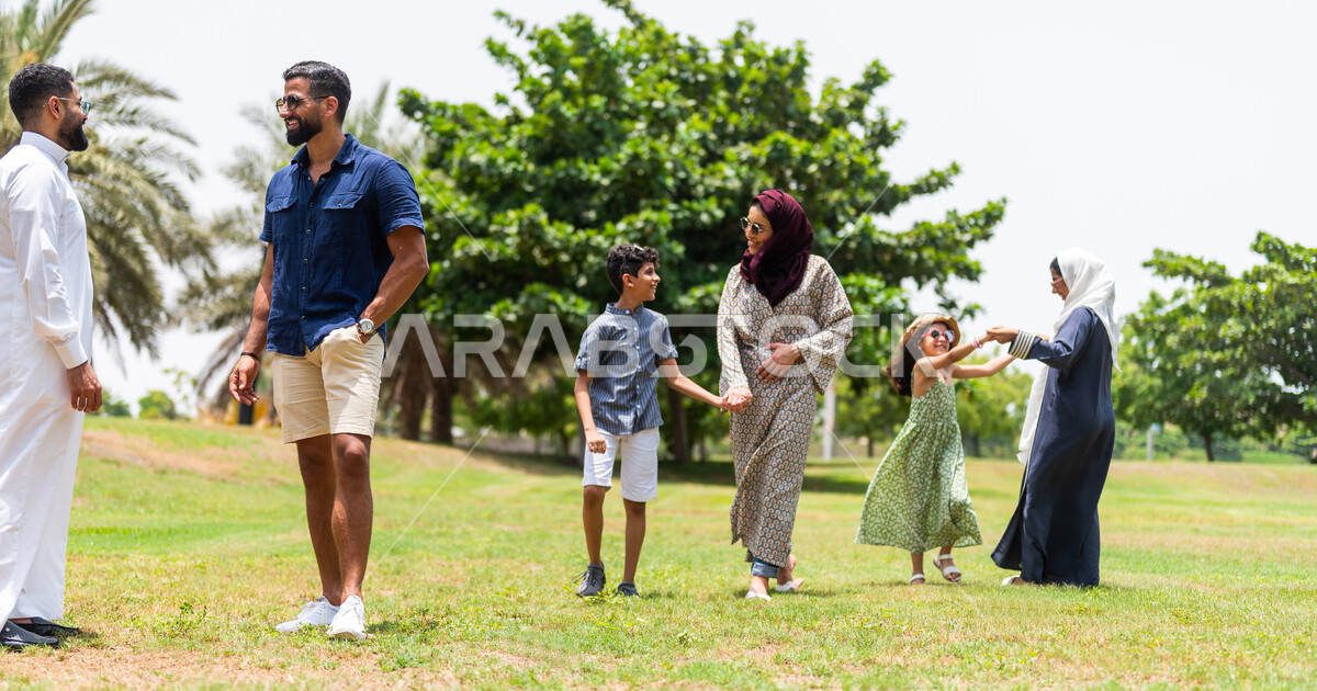 A Saudi Arabian Gulf family spends enjoyable times in one of the ...
