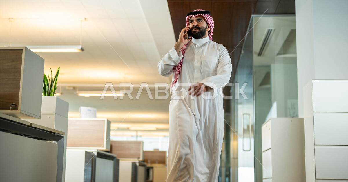A Saudi Arabian Gulf businessman inside the company’s headquarters ...