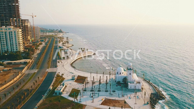 Aerial view from the top of the city of Jeddah in the Kingdom of Saudi ...