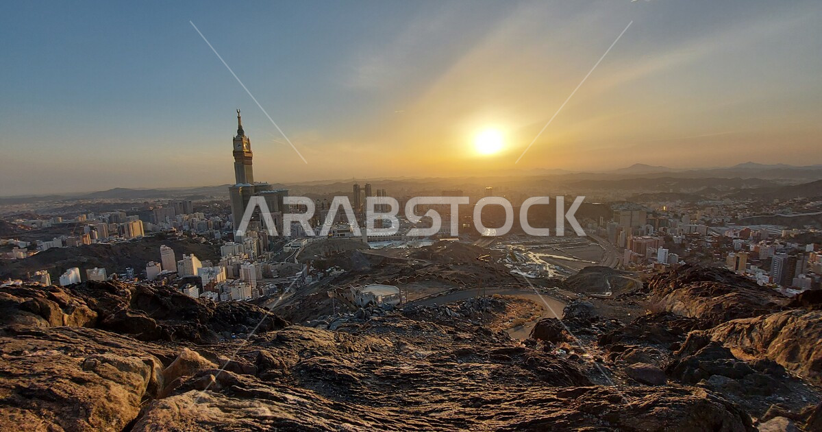 A panoramic picture of Jabal Khandama in Makkah Al Mukarramah, Kingdom ...