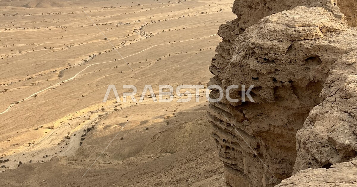 Tuwaiq mountains, Najd, the edge of the world in the city of Riyadh ...