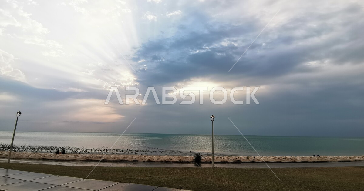 Aesthetic image of Al Khobar Beach in the Eastern Province of Dammam ...
