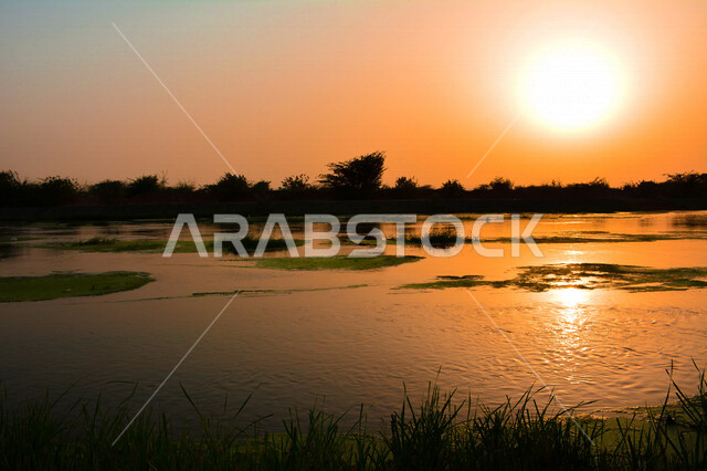 Jeddah lake in saudi arabia sunrise time, nature in saudi arabia ...