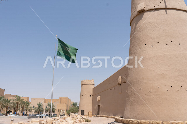Close-up of the historic Masmak Palace in Riyadh, Saudi Arabia, Riyadh ...