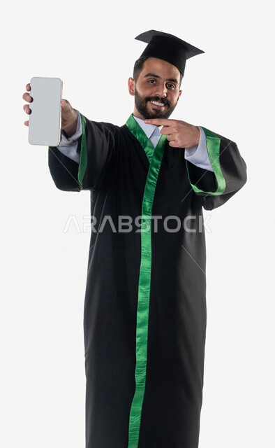 Portrait of a Saudi Arabian Gulf student wearing an abaya and ...