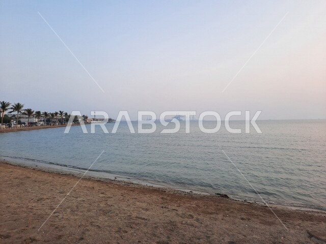 A view of the Jeddah Corniche, the Red Sea beach in the city of Jeddah ...