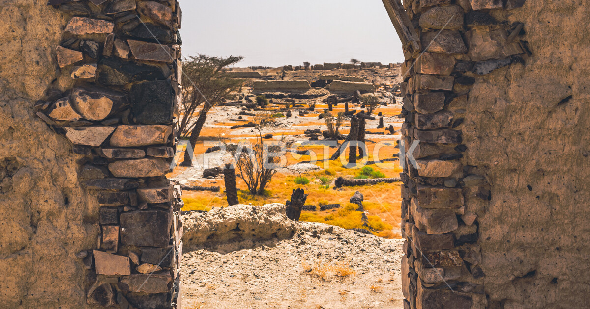 Abandoned antique stone houses, archaeological historical places in ...