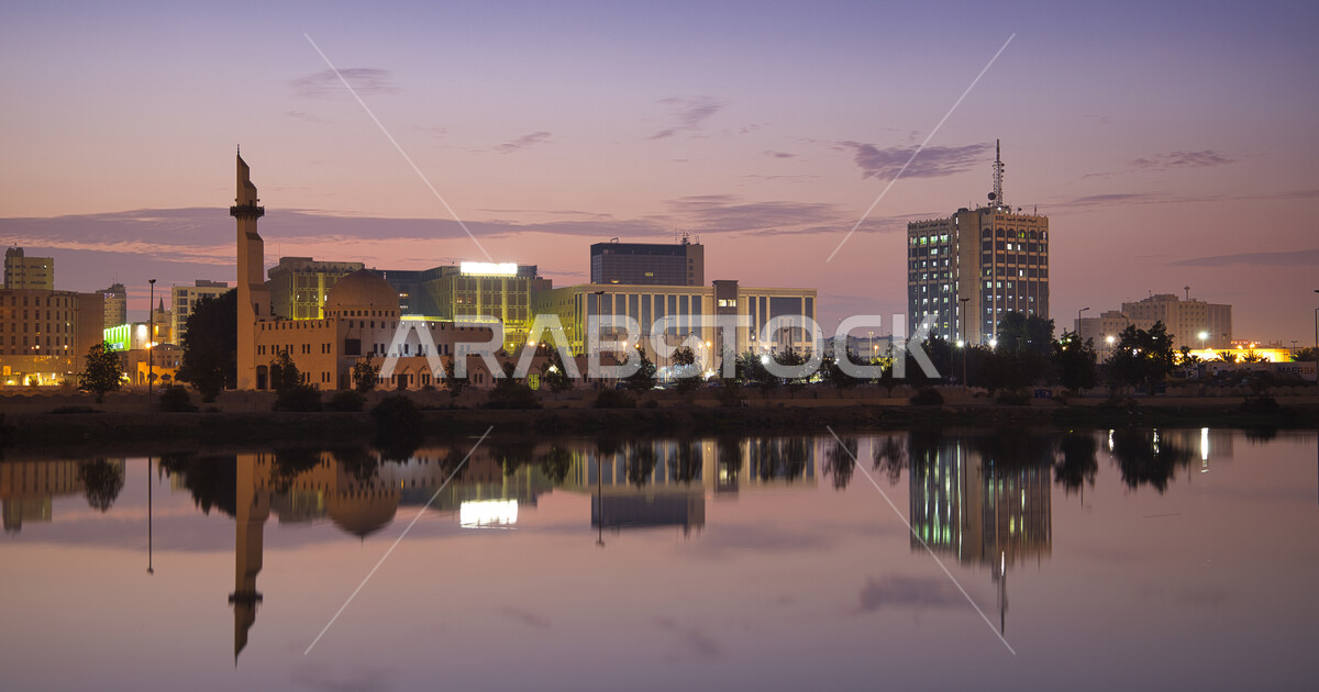 Creative image of the city of Jeddah in the Kingdom of Saudi Arabia at ...