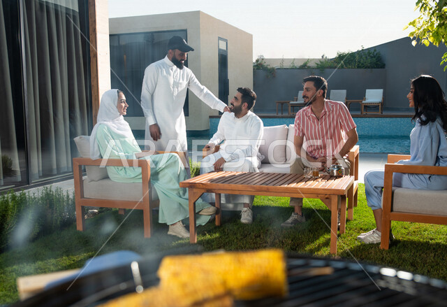 A Saudi Arabian Gulf family spends enjoyable times in one of the ...