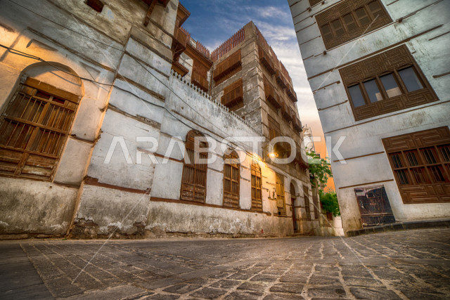 Al-Balad neighborhood in the city of Jeddah in the Kingdom of Saudi ...