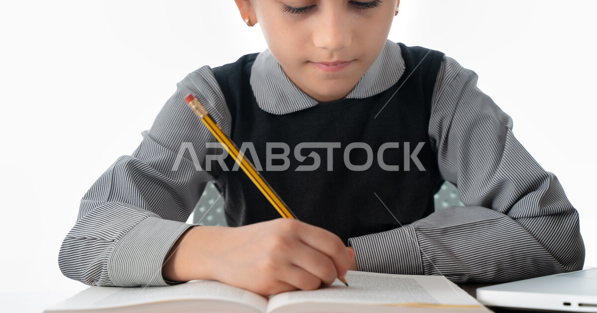 Good preparation for exams, sitting at the study table to review ...